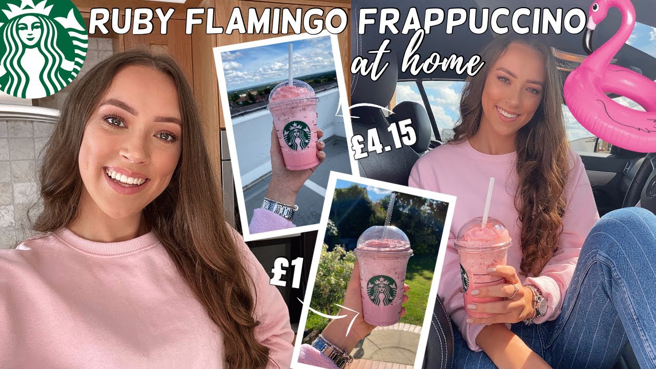 STARBUCKS DRINK at HOME! | RUBY FLAMINGO FRAPPUCCINO | Taste Test ...
