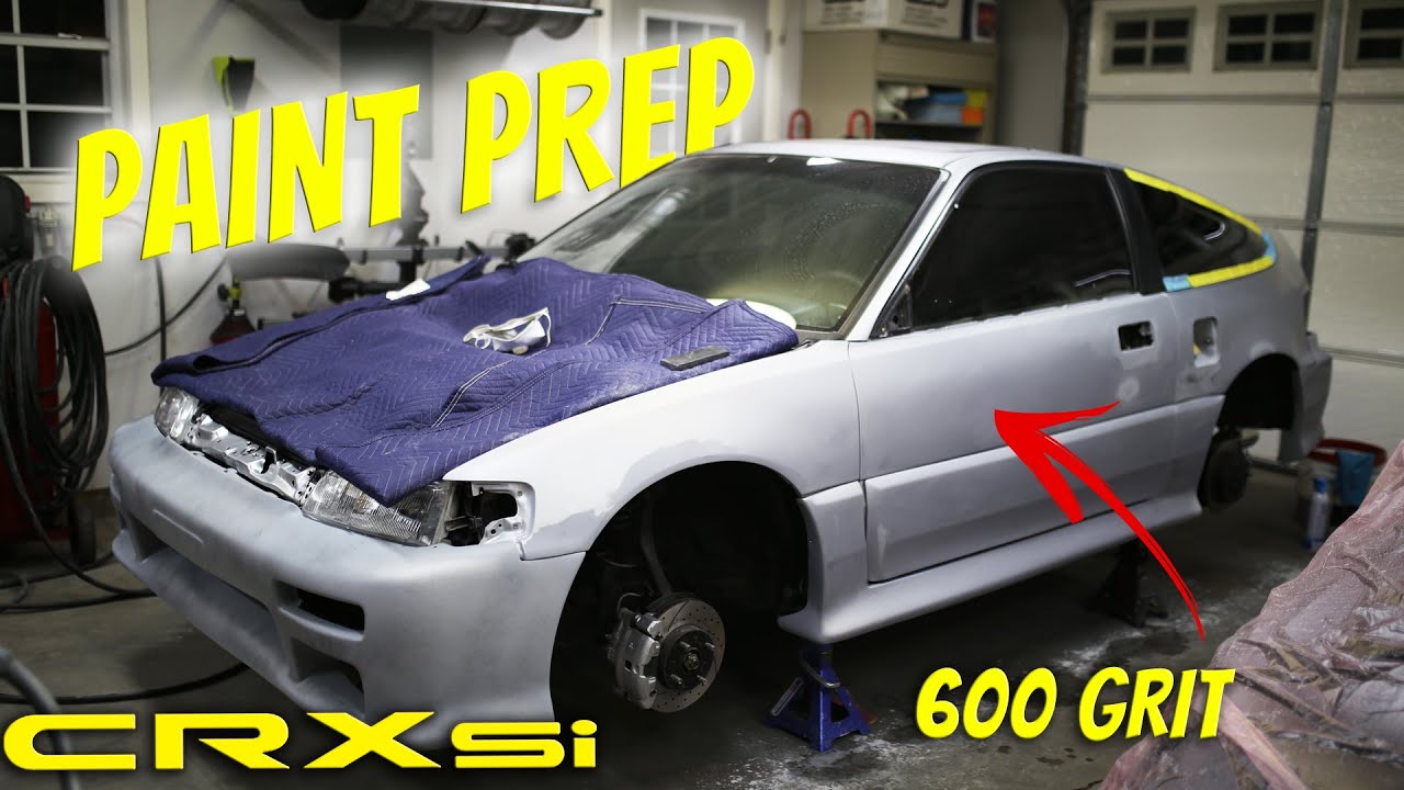 1989 CRX Rescue Part 13 - Paint Prep - YouTube
