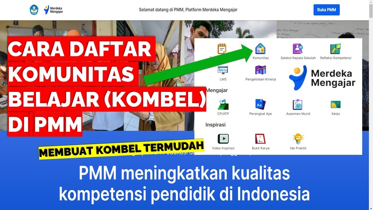 CARA DAFTAR KOMUNITAS BELAJAR ( KOMBEL ) DI PMM - YouTube