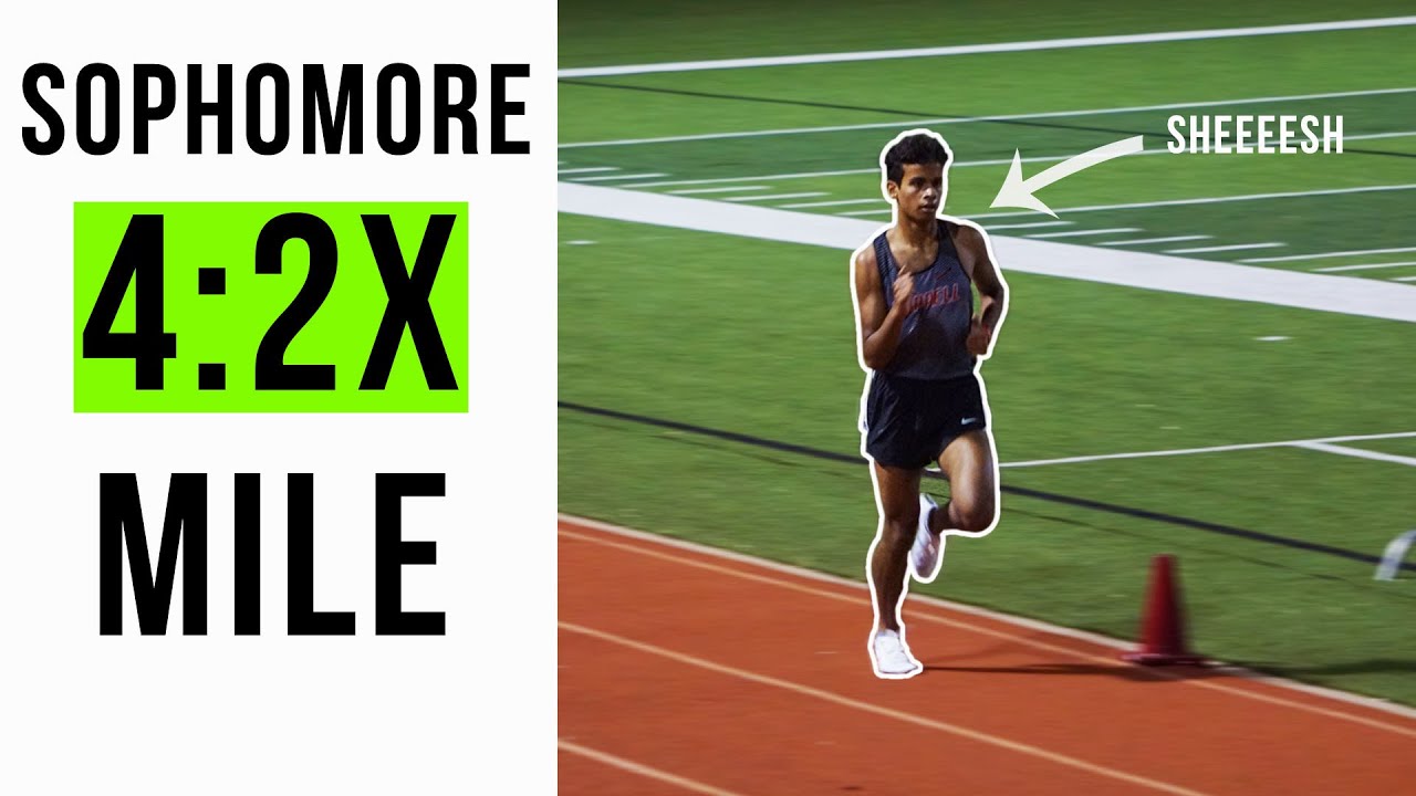 HIGH SCHOOL SOPHOMORE RUNS A 4:2X MILE | Track and Field District Meet ...