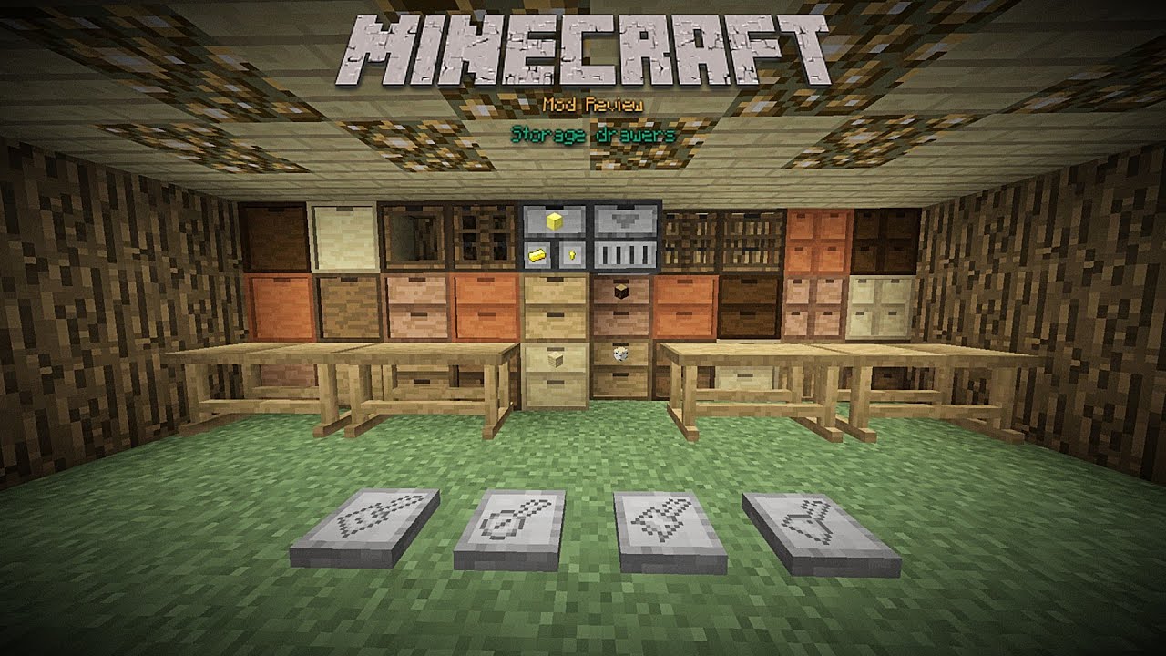 Minecraft mods: Storage Drawers review - Showcase 1.12.2 - YouTube