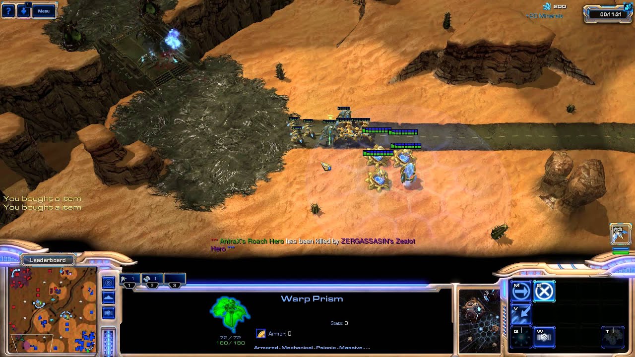 Starcraft 2 Arcade (Hero Attack 3x) Pheonix Hero (1/2) - YouTube