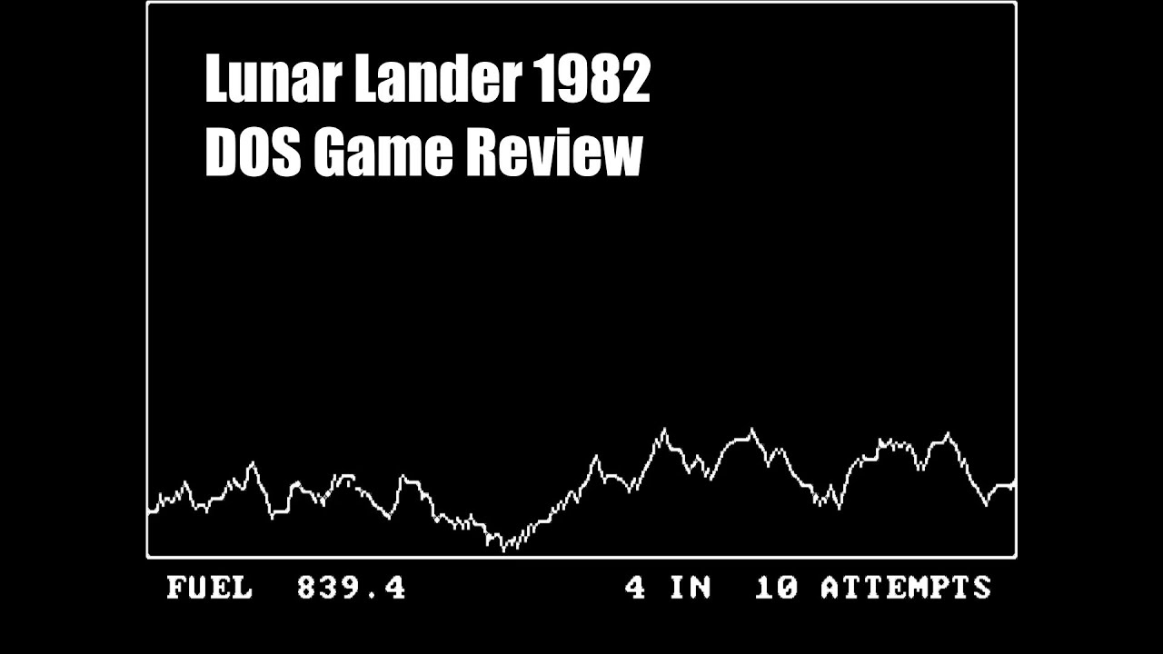 Lunar Lander 1982 MS-DOS Game Review - YouTube