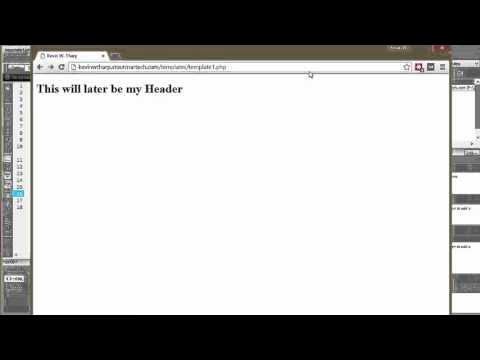 Creating a PHP template file with includes for header, navigation and ...