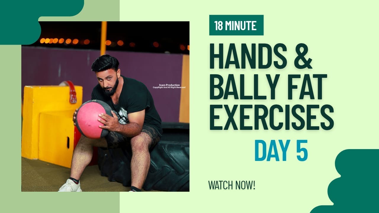 BALLY FAT AND BICEPS 💪 HOME EXERCISES DAY 5 | @PowerupwithNasir - YouTube