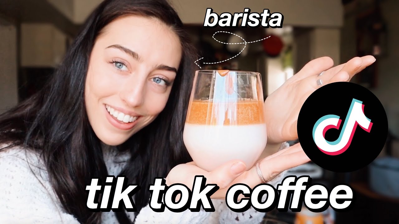 Making And Trying Whipped Coffee Tik Tok Coffee Recipe Youtube