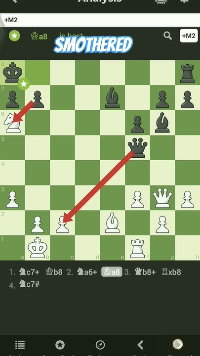 Smothered mate Tutorial How to Smothered mate by white #chess #magnuscarlsen - YouTube