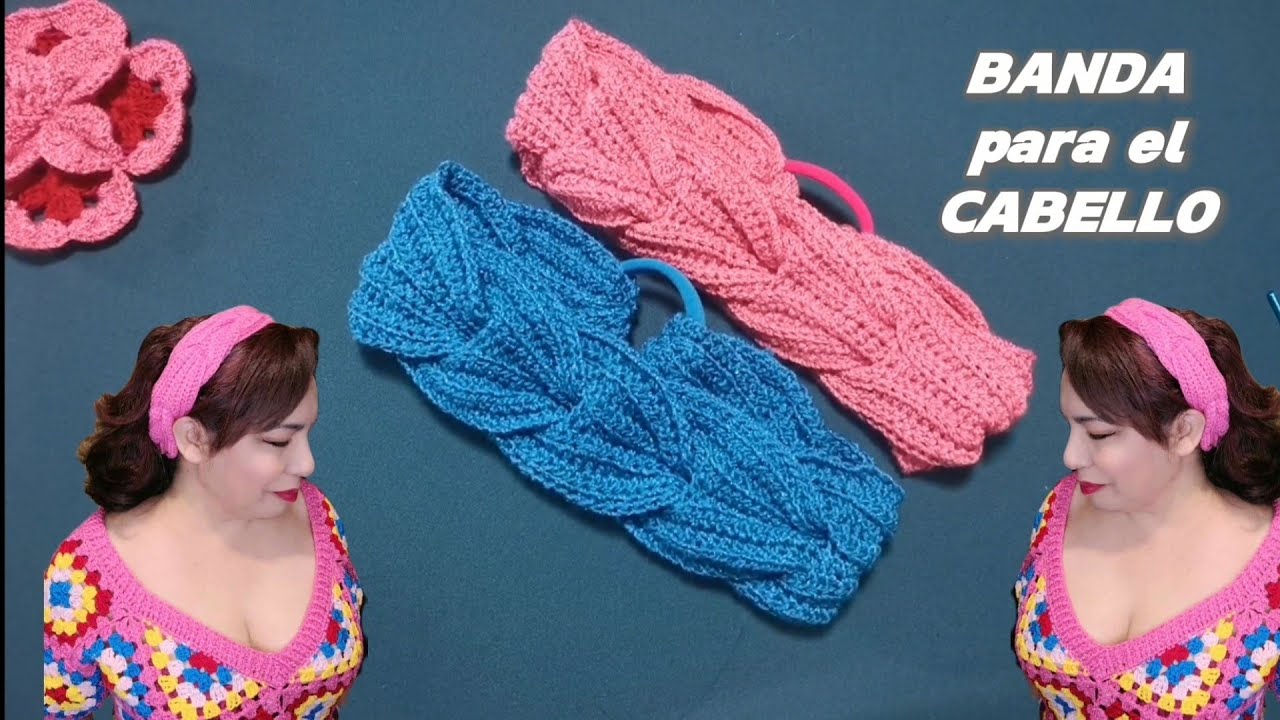 Angie BANDA para el CABELLO tejida a ganchillo Crochet ️ Tutorial pasó ...