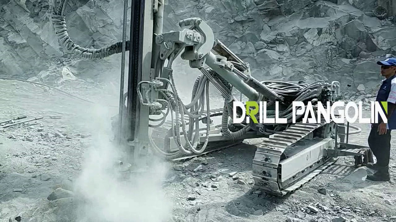 How is crawler rock drill YUAN-PCR200 drilled in quarry? - YouTube