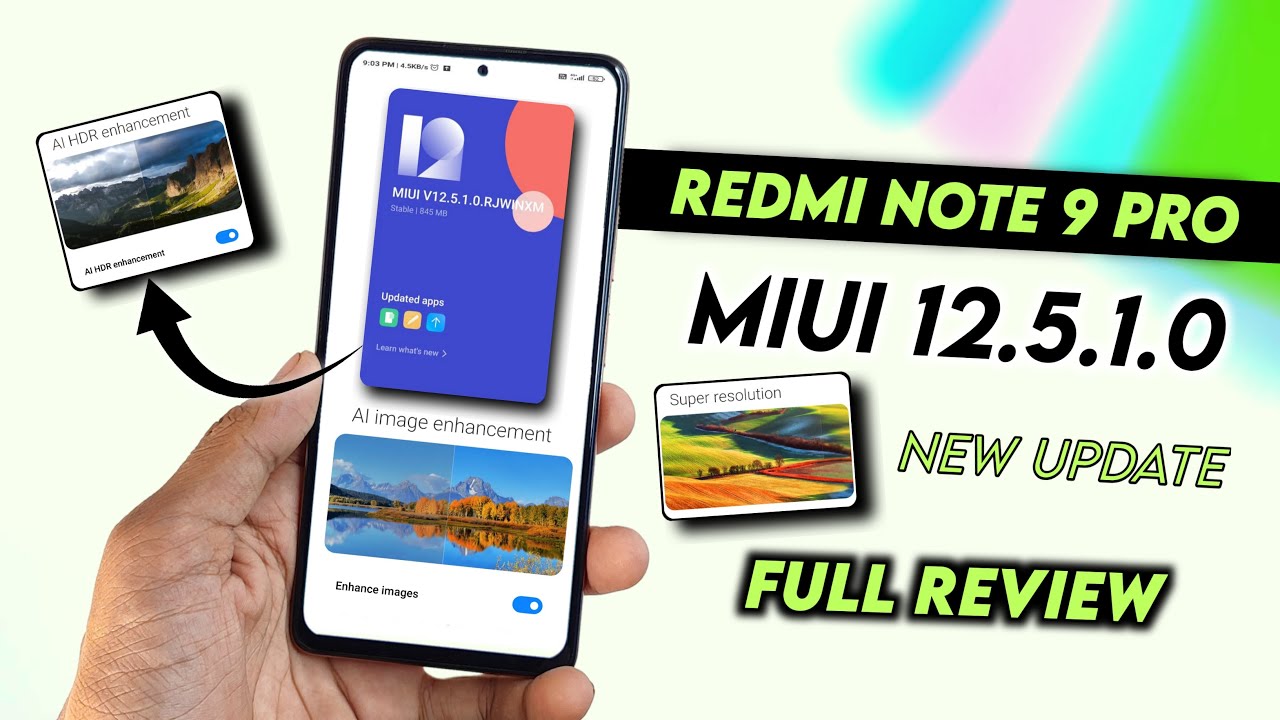 Redmi Note 9 Pro MIUI 12.5.1.0 New Update Full Review | Redmi Note 9 ...