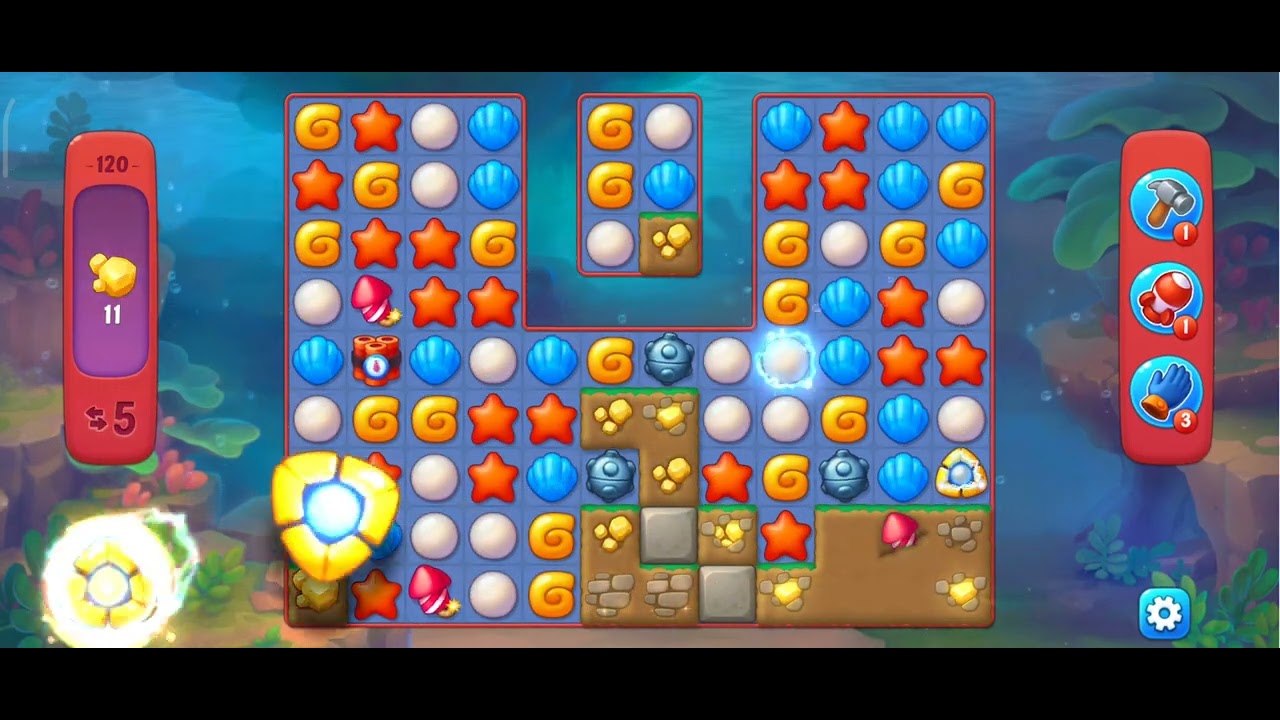 How to Match 3 Game Fishdom Levels - One by One 120 - YouTube