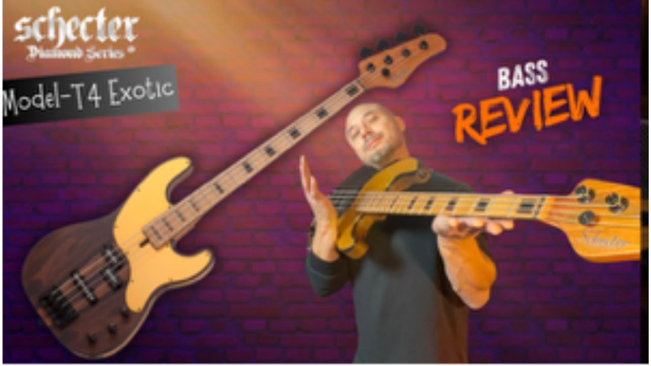 Schecter Model T4 Exotic Bass Review & Demo | Featuring “Donna Lee ...