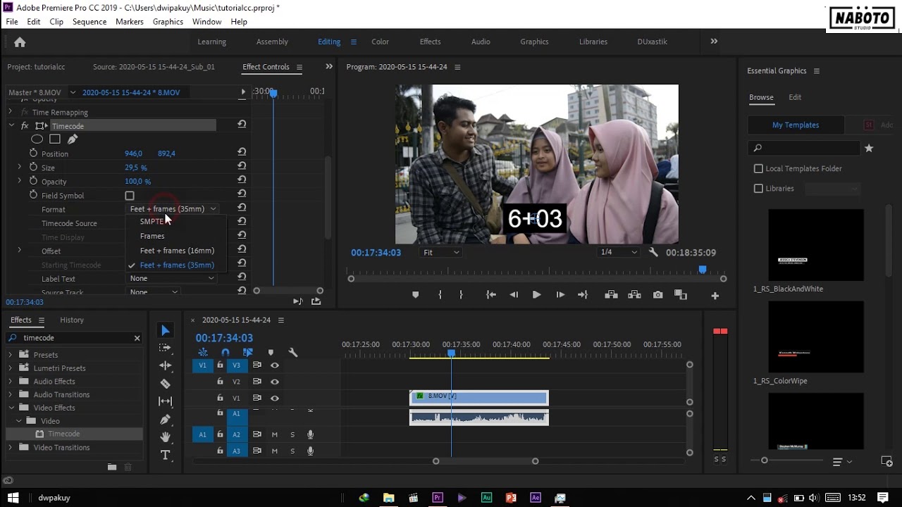 Tutorial Cara Buat Timecode atau Timer di Adobe Premier Pro - Kayak ...