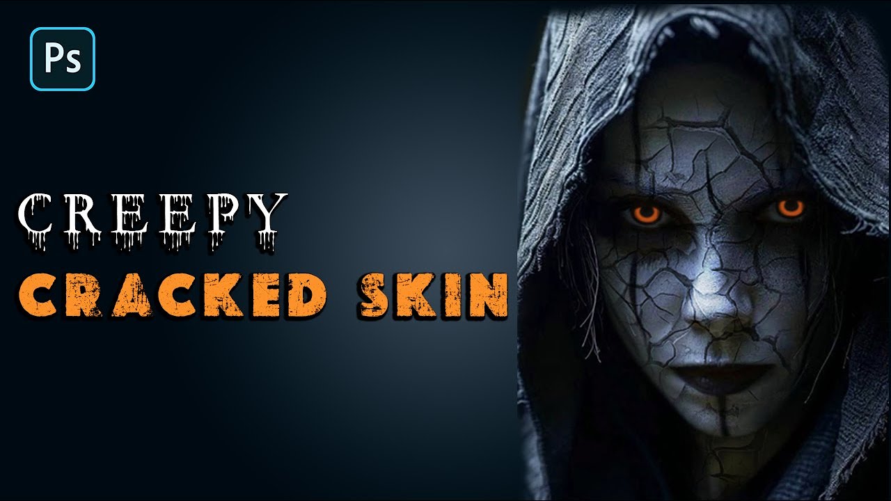 How to Create a Creepy Cracked Skin Effect in Photoshop - YouTube