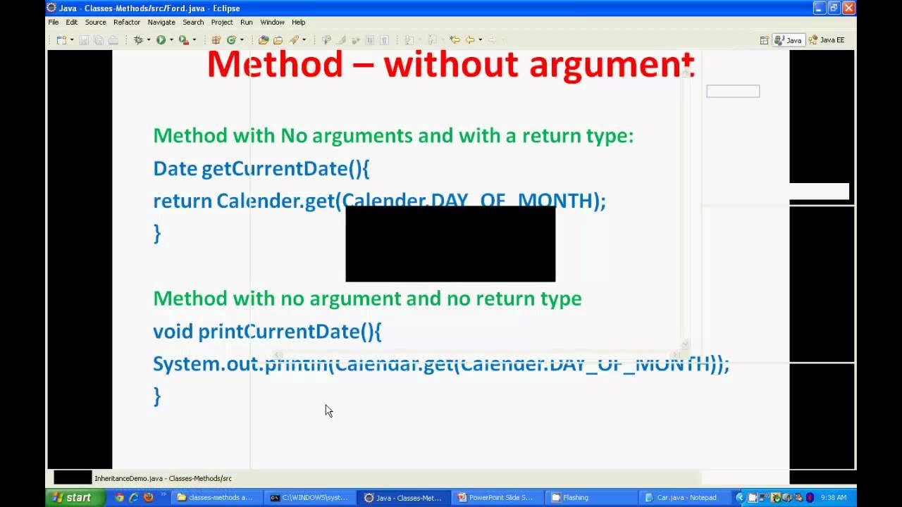 Java Tutorial # 12 | Classes, Methods and Inheritance in Java | JAVA9S ...