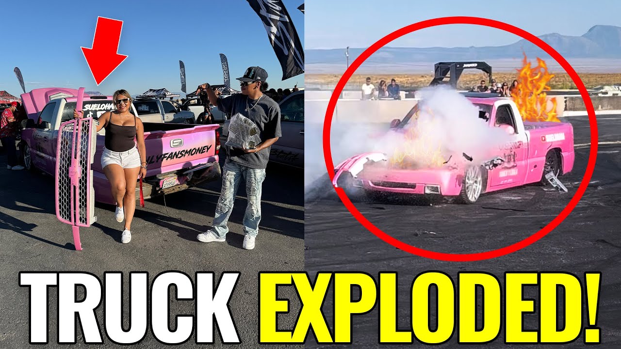 My Pink Truck EXPLODED! At New Mexico Truck Show! *DAMAGE* - YouTube