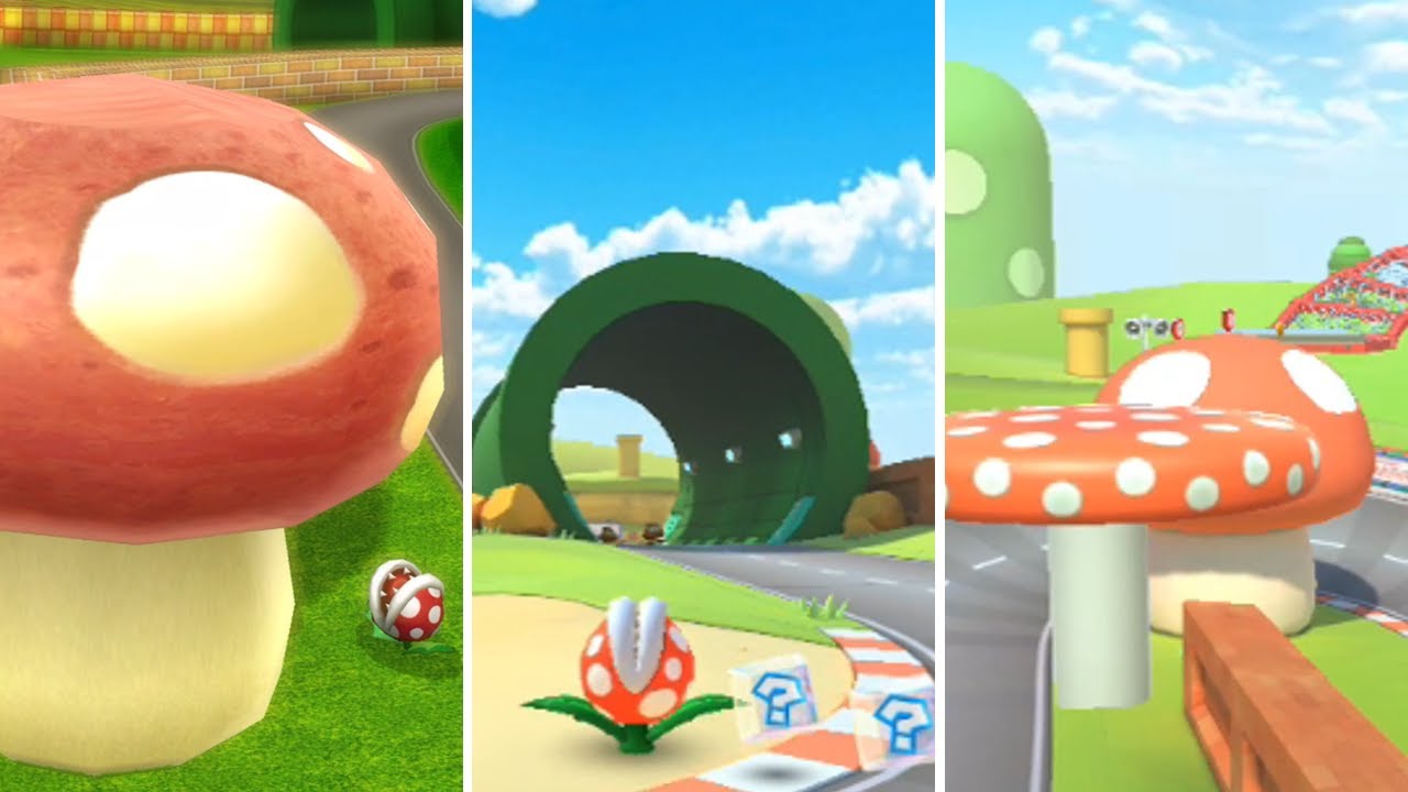 Evolution of Mario Raceway Tracks in Mario Kart Games (1996 - 2023 ...