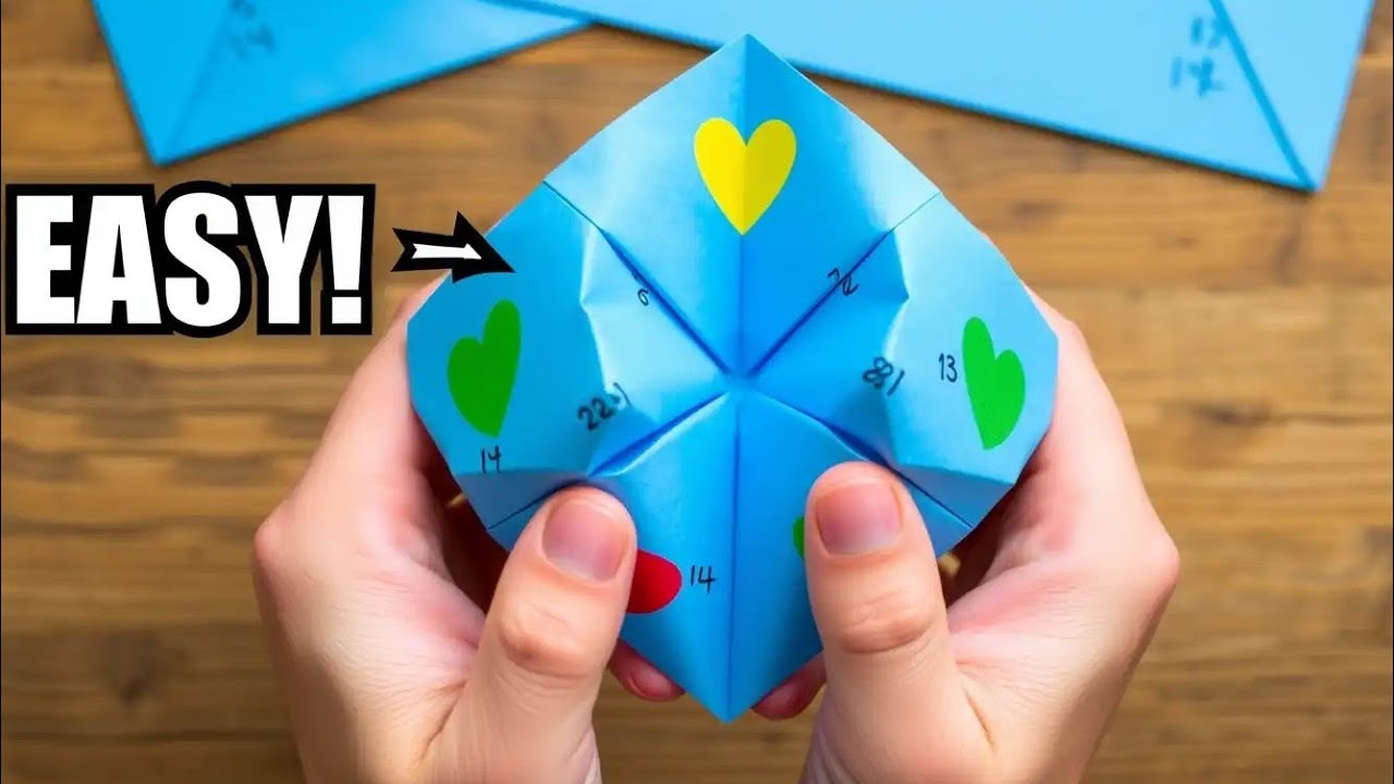 DIY No Glue Origami Fortune Teller (How To Make Paper Fortune Teller ...