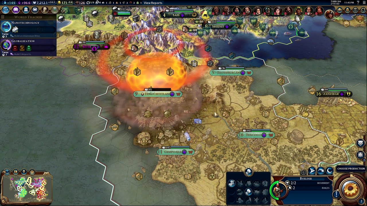 Sid Meier's Civilization V - Dropping Nukes Clip - YouTube