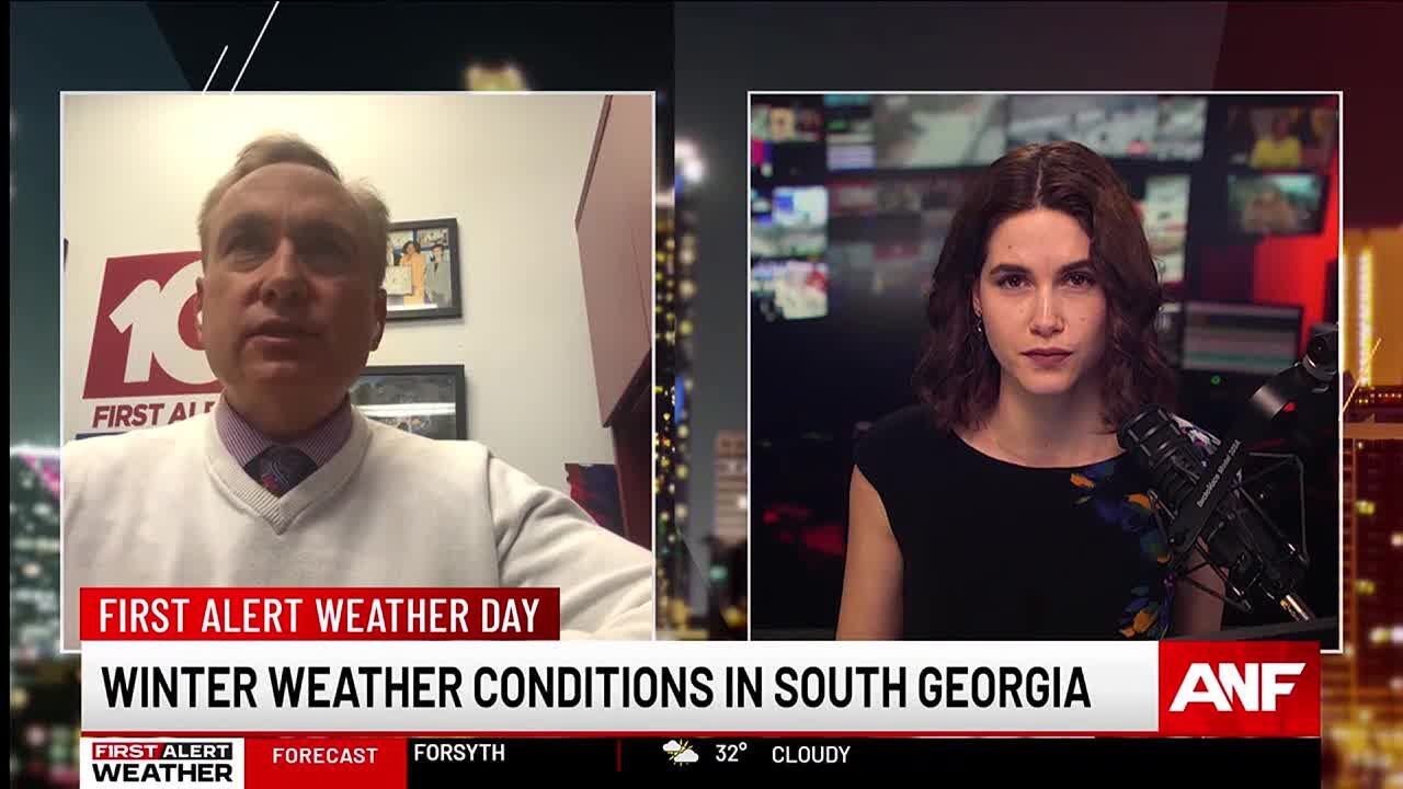 ANF: Winter weather conditions in Albany, Georgia - YouTube