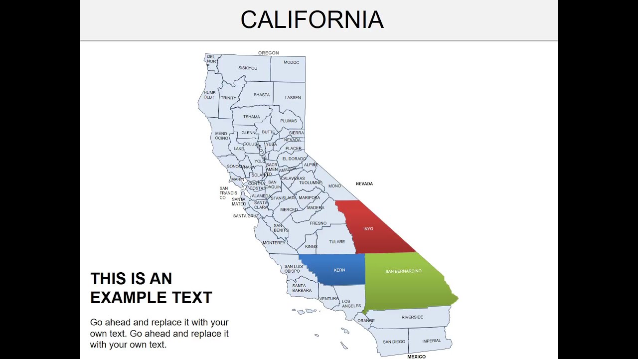 California United States Map: Keynote Maps of California United States ...