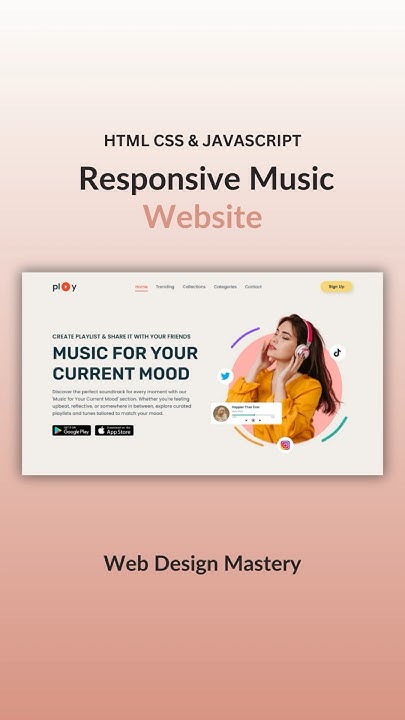 Animated Landing Page Using Html Css And Javascript Coding Webdesign Htmlcsstutorial