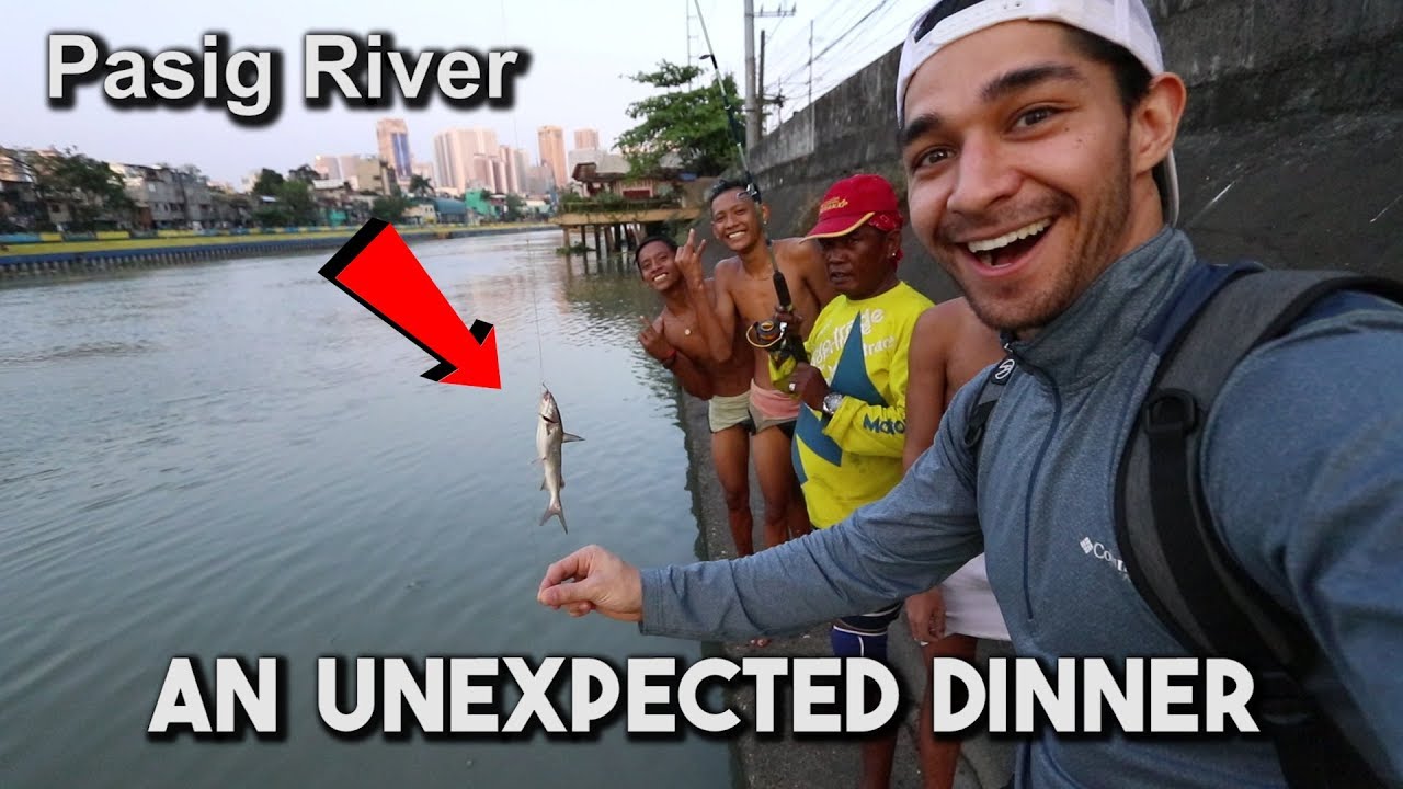 Fishing at Pasig River (I Had Dinner with the Batang Ilog) - YouTube