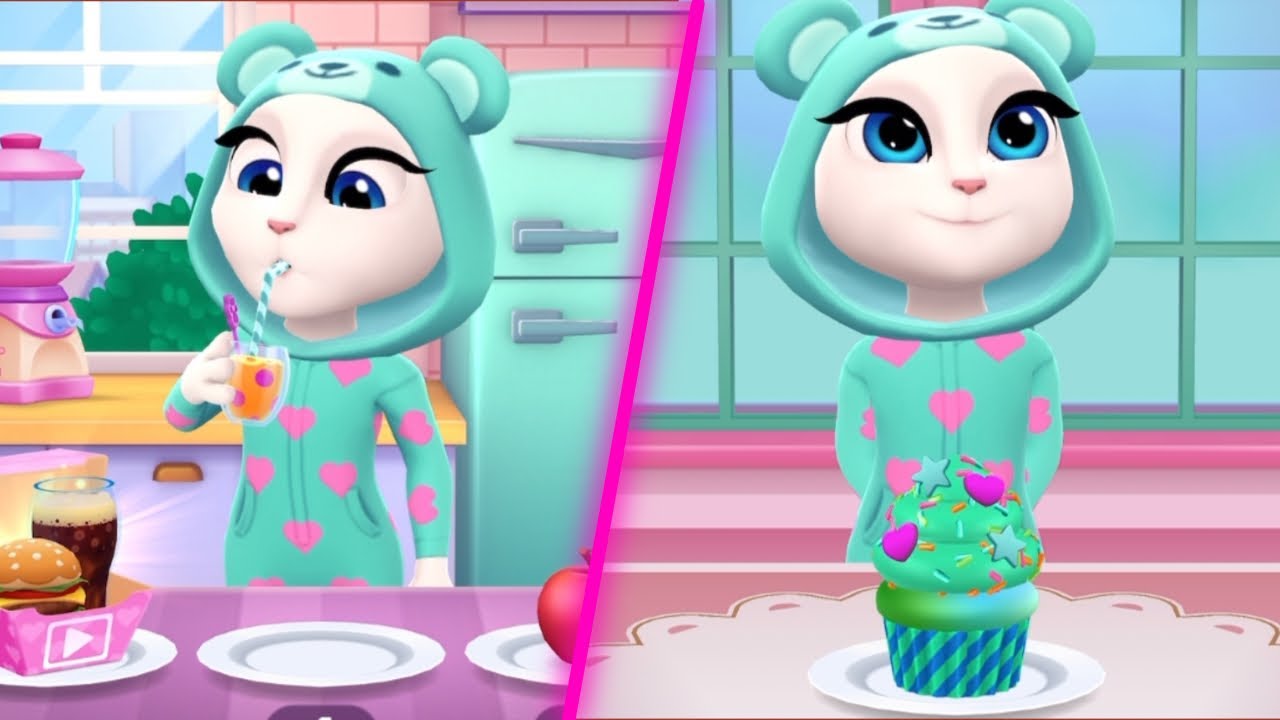 Talking Angela 2 - Burping & Cooking Muffins 🧁 - YouTube