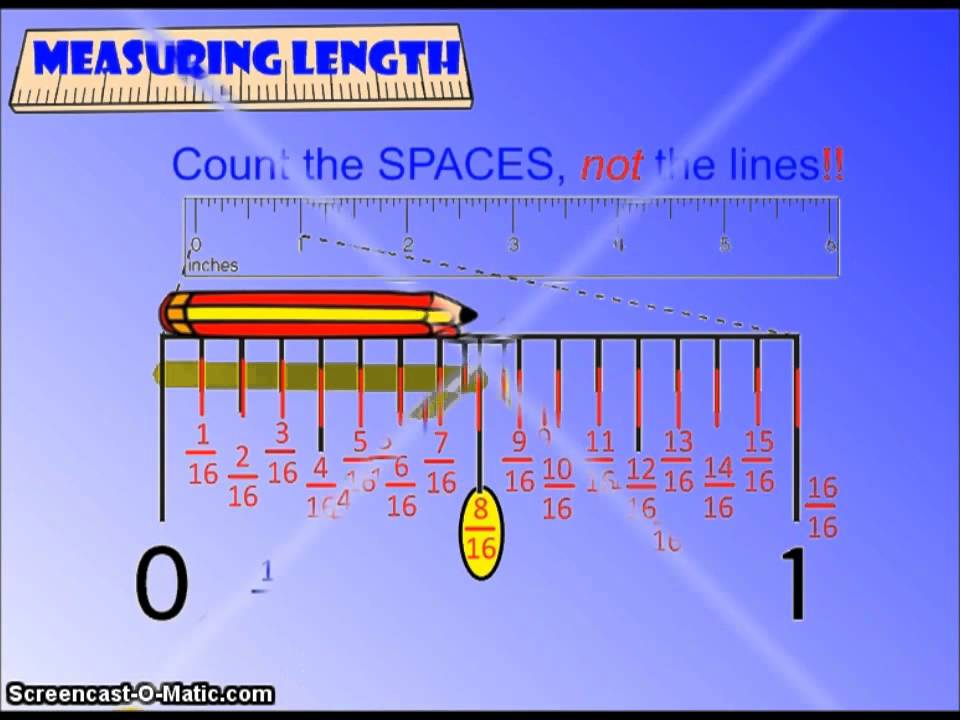 Measuring Length To 16ths Video 3 YouTube Measuring Length To 16ths Video 3 YouTube