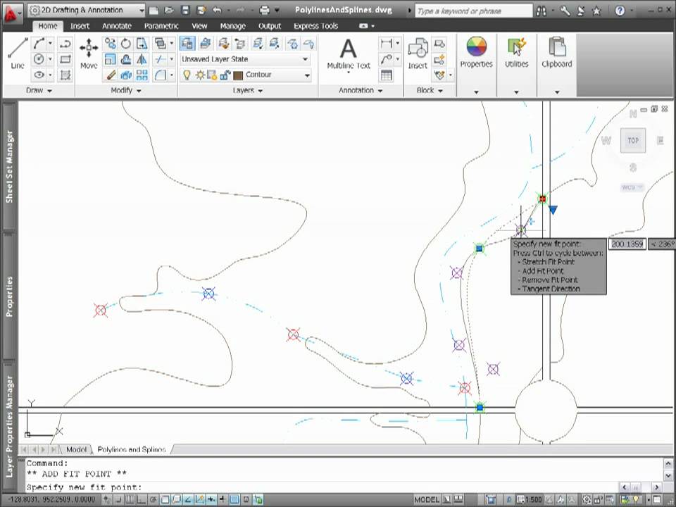 Polyline and Spline Editing - AutoCAD 2011 - YouTube