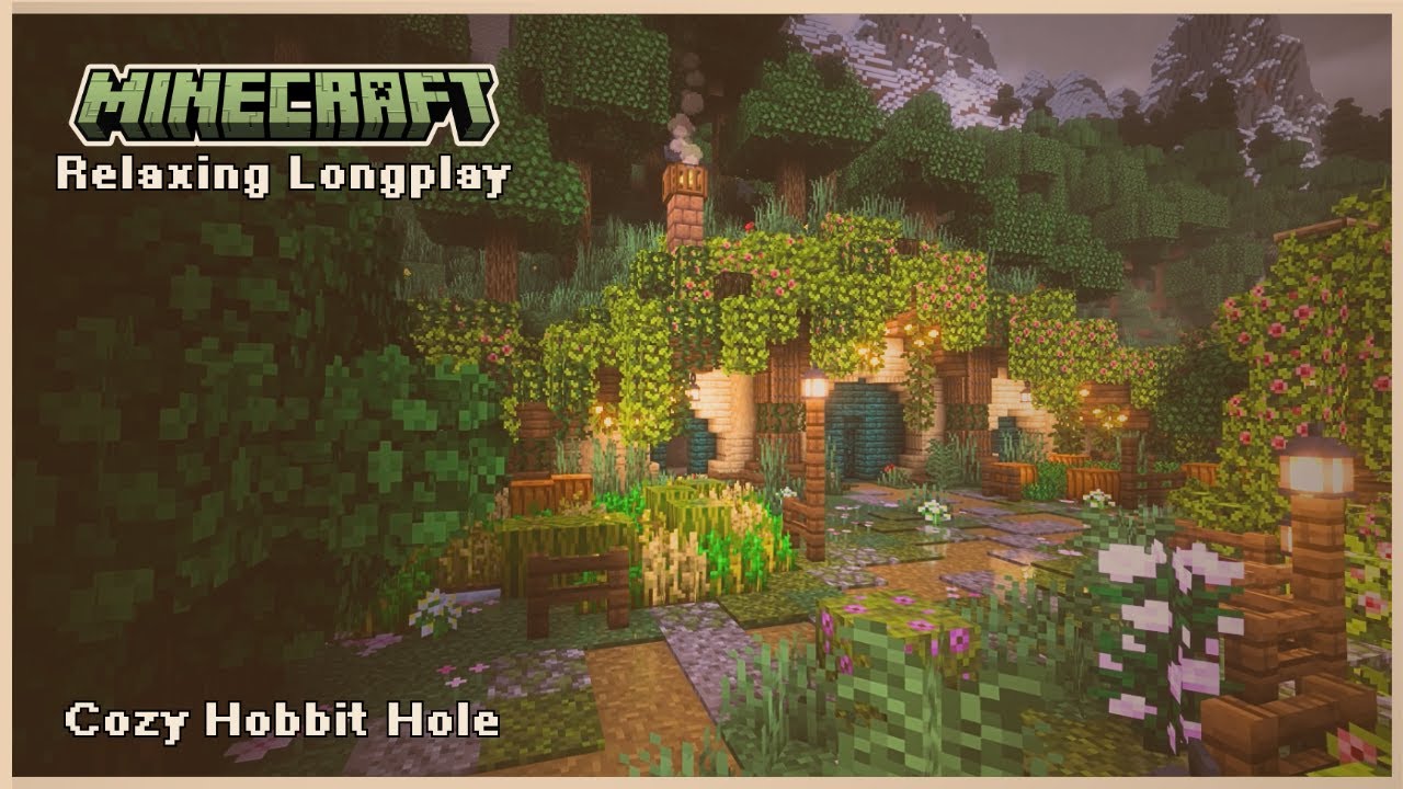 Building a Cozy Hobbit Hole Exterior 🌿 | Relaxing Minecraft Cottagecore ...
