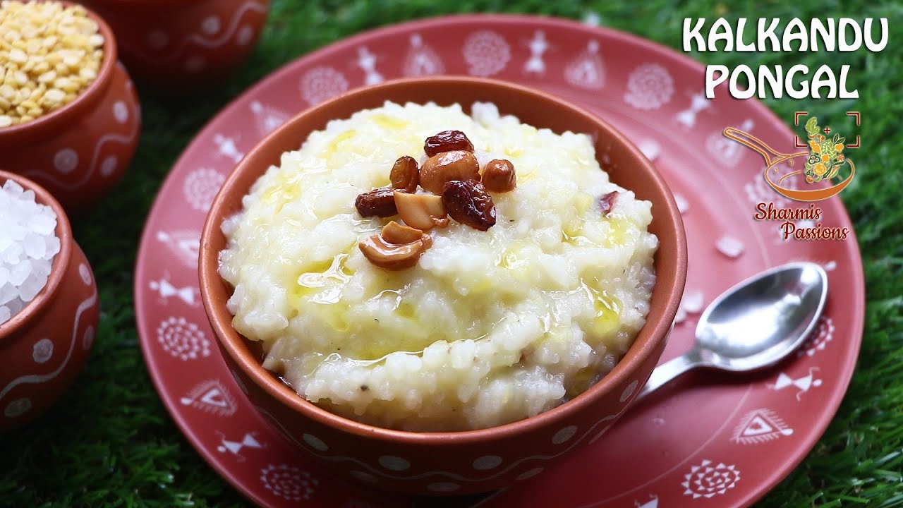 Kalkandu pongal recipe, Sugar candy pongal recipe - YouTube