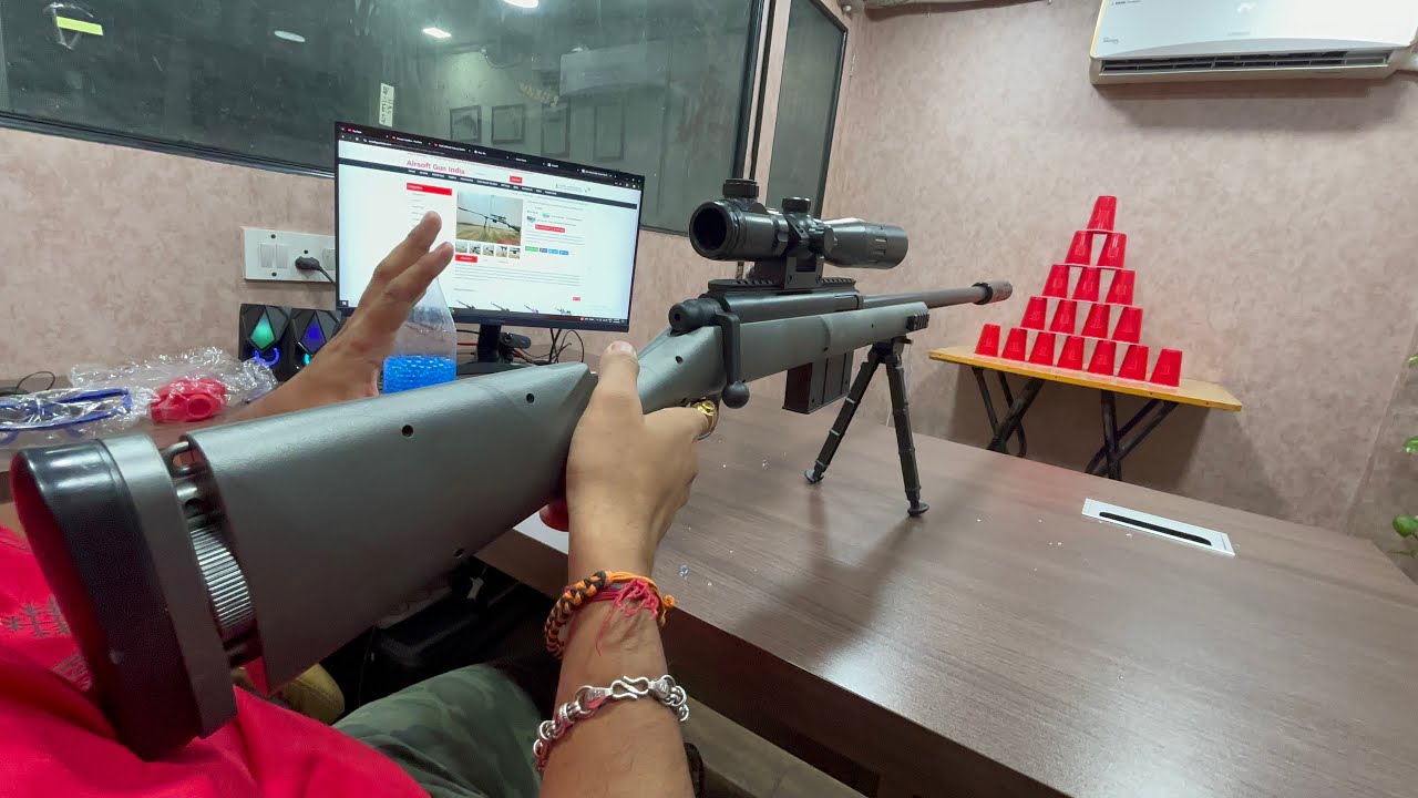 Bolt Action Style Electric Automatic Sniper Gel Blaster Gun - YouTube