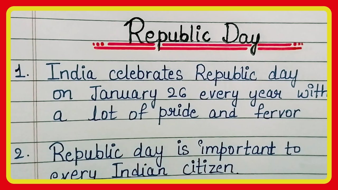 10 Lines Essay on Republic day | Republic day Essay in English | Essay ...