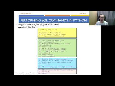 Python Programming - Python SQLite T01 - Connection and Cursor (Part 2/ ...