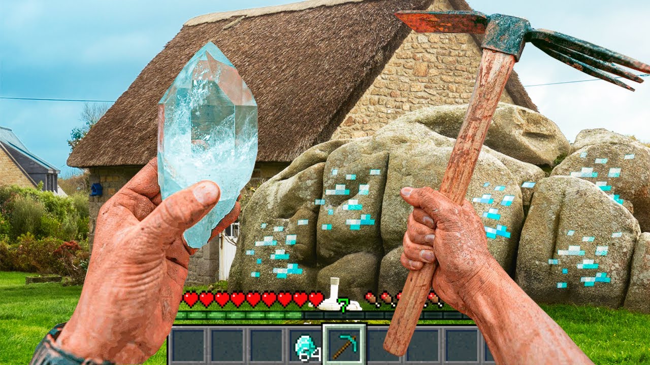 MINECRAFT IN REAL LIFE POV ~ Diamond VILLAGE in Realistic Minecraft ...