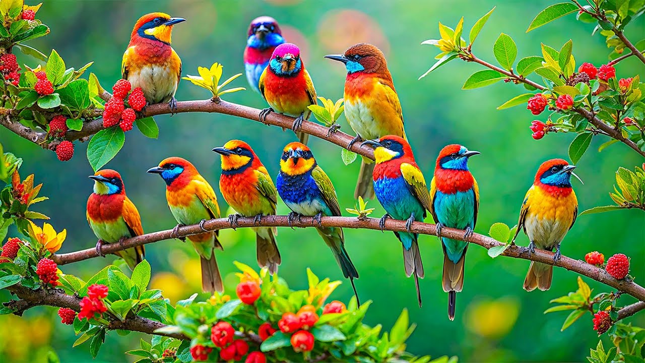 Most Beautiful Little Birds | Colorful Birds & Relaxing Nature Sounds ...