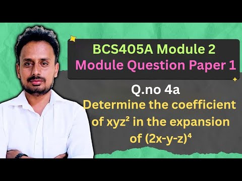 BCS405A Module 2 | Model Question Paper 1 ( Q. 4a) | Discrete ...