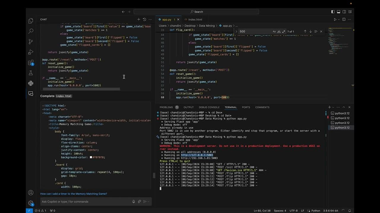 Development of Memory Match Mania game using Github Copilot - YouTube