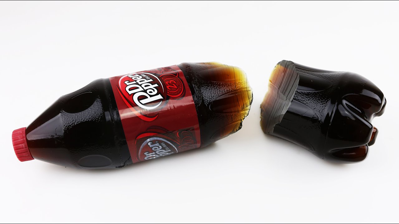 How to make a GUMMY Dr Pepper bottle DIY Jello dessert - YouTube