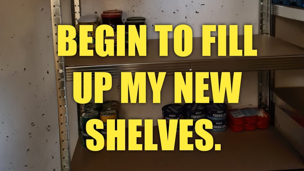 Begin to fill up my new shelves. - YouTube