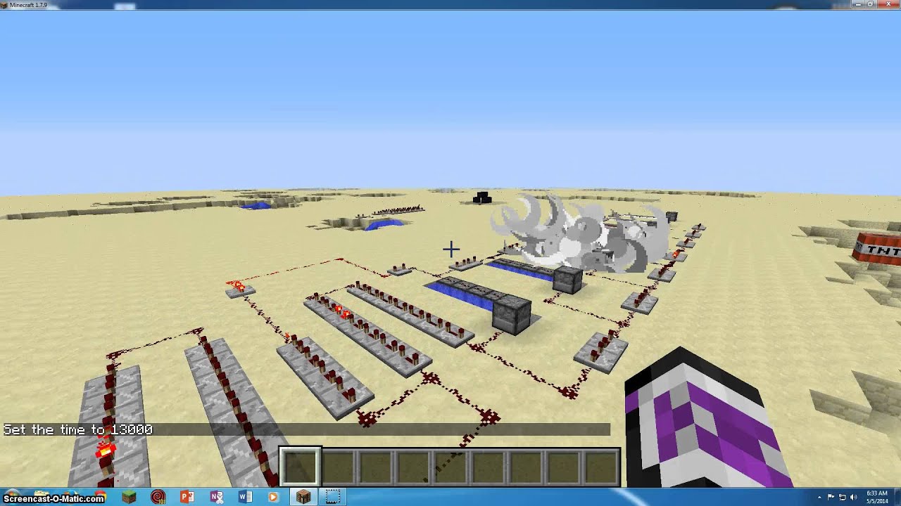 Minecraft: String of TNT Cannons - YouTube