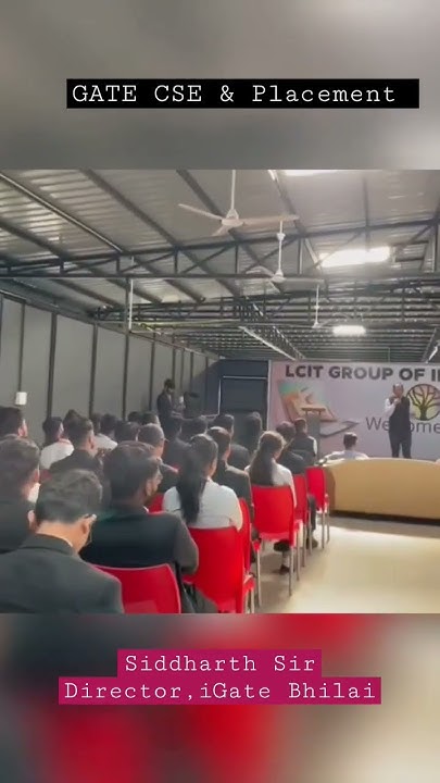 glimpse of #seminar on "About GATE CSE & Placement" / Siddharth Sir, Director, iGate bhilai # ...