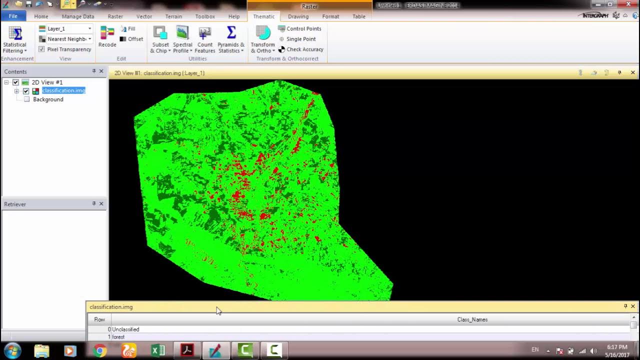 Unsupervised Classification and Recode in erdas imagine - YouTube