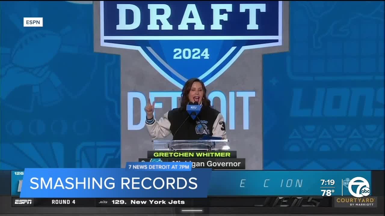 Detroit officially breaks all-time NFL Draft attendance record - YouTube
