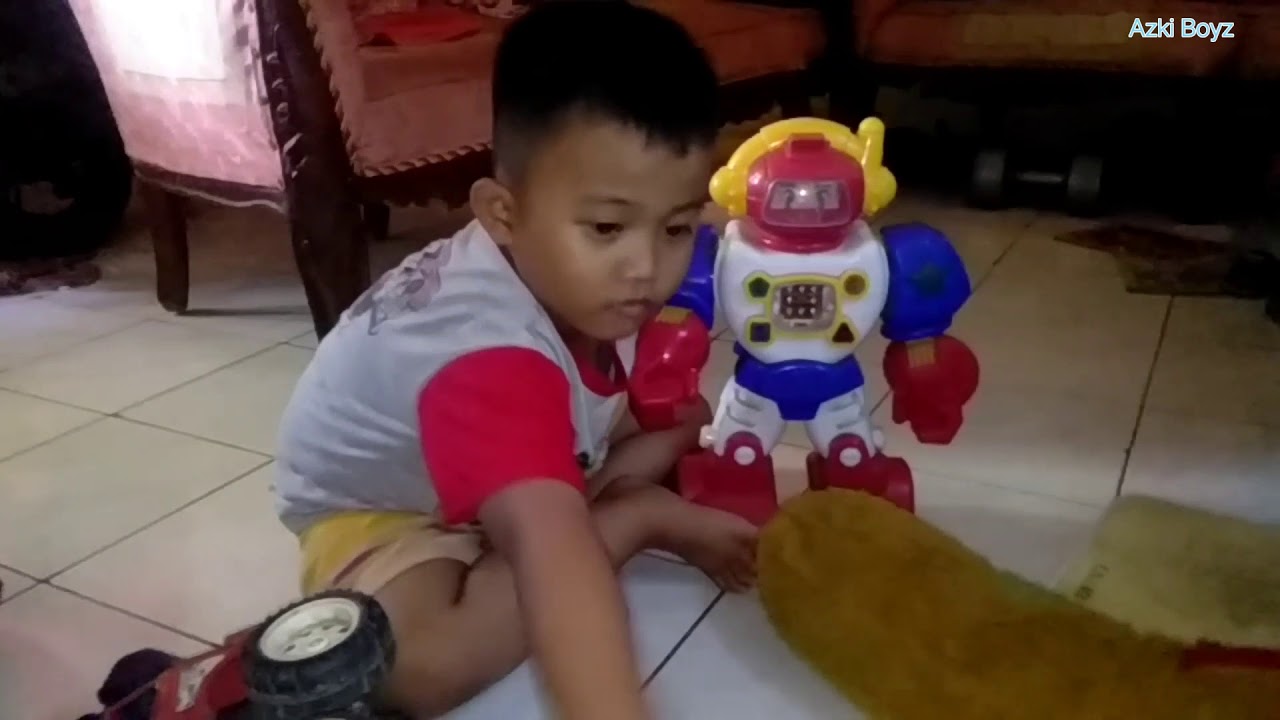 Main Robot-Robotan dengan Excavator Mainan | Robot Toy - YouTube