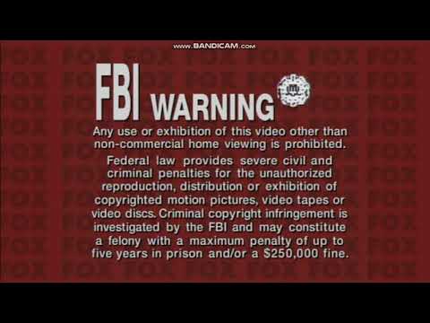 Fox FBI Warning Screen (1996-2005) - YouTube