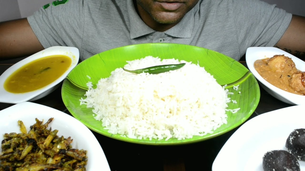 Eating Egg Korma With Dal & Fish Paturi | ASMR Mukbang Eating Show ...