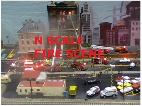 SCENERY IDEAS BUILDING FIRE FOR MODEL RAILROAD DIORAMA - YouTube