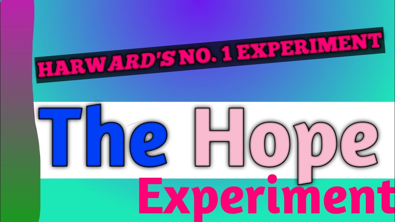 The Hope Experiment | The Power of Hope | Shivnath Bihari| - YouTube